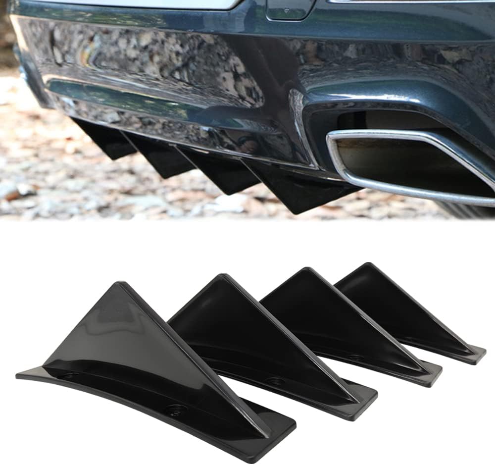 Amazon.com: 4Pcs Car Spoiler Rear Wing Decoration Set Bumper Lip Wing ...