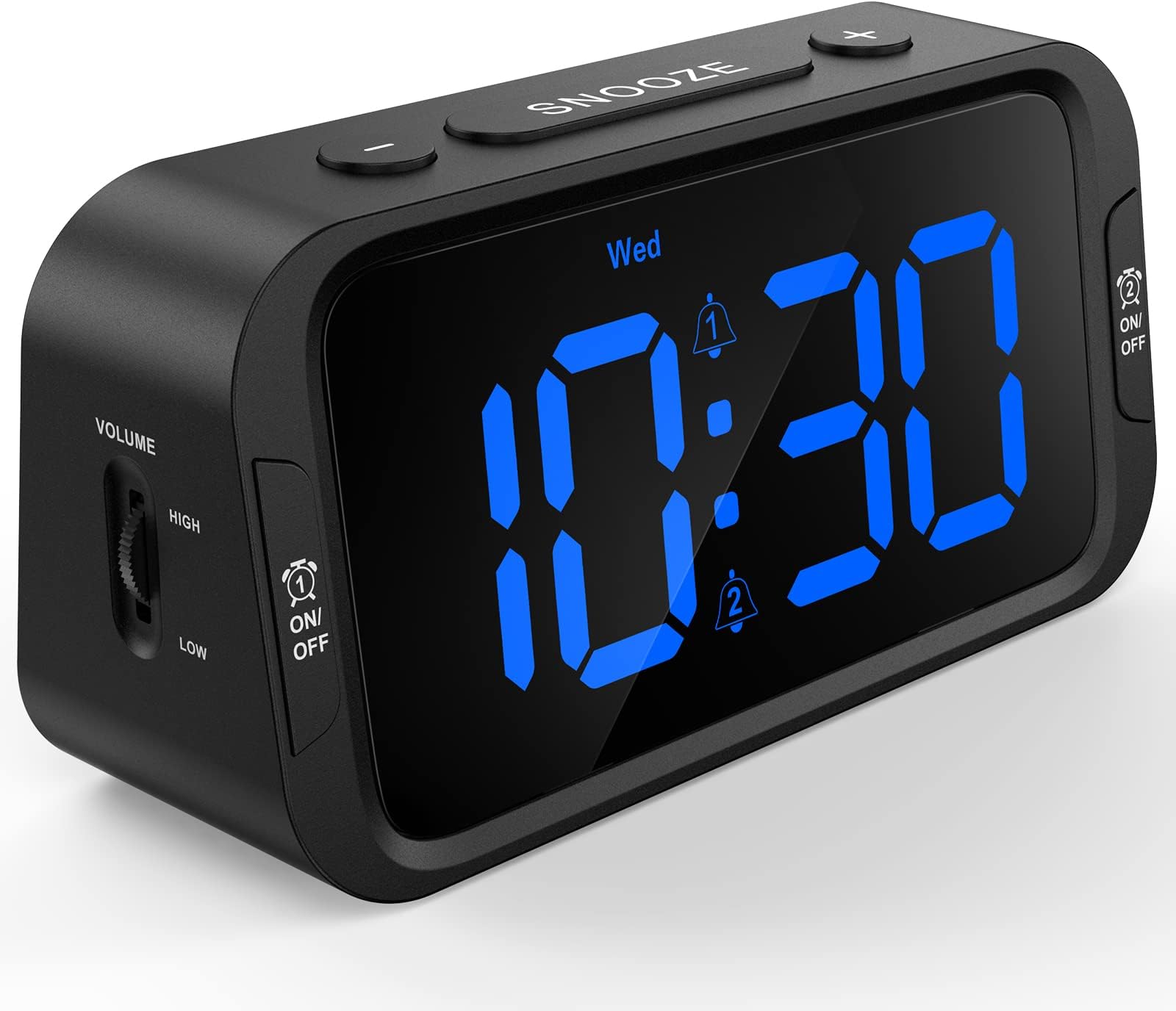 Amazon.com: Sharp Digital Alarm Clock – Black Case with Red LEDs ...