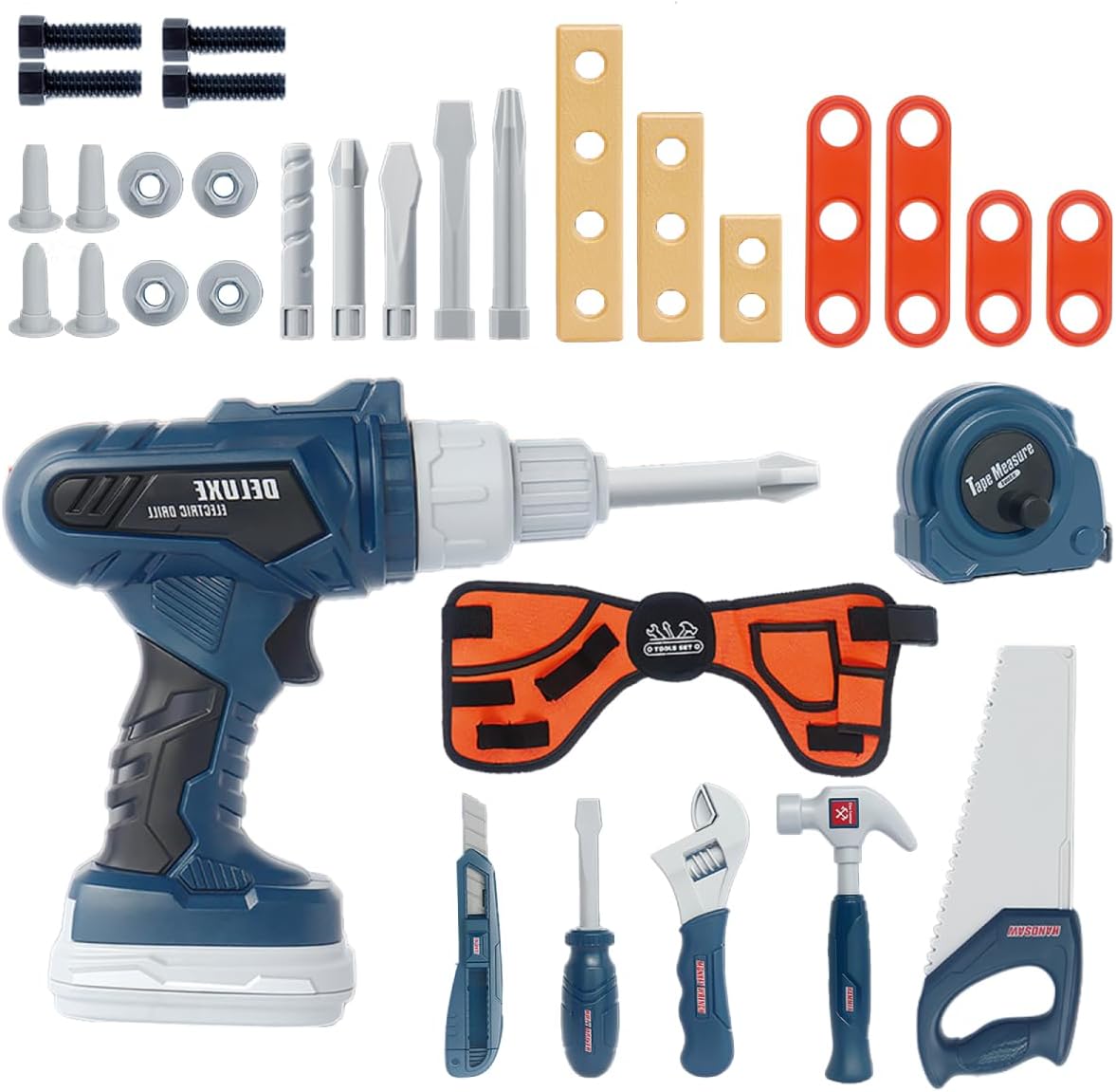 Amazon.com: Doahurry Kids Tool Set, Construction Tool Toy with Electric ...