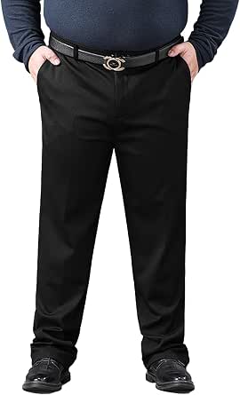 GATMSTZ Big Men’s Pants Suit Mens Dress Pant Big and Tall Size Comfort ...