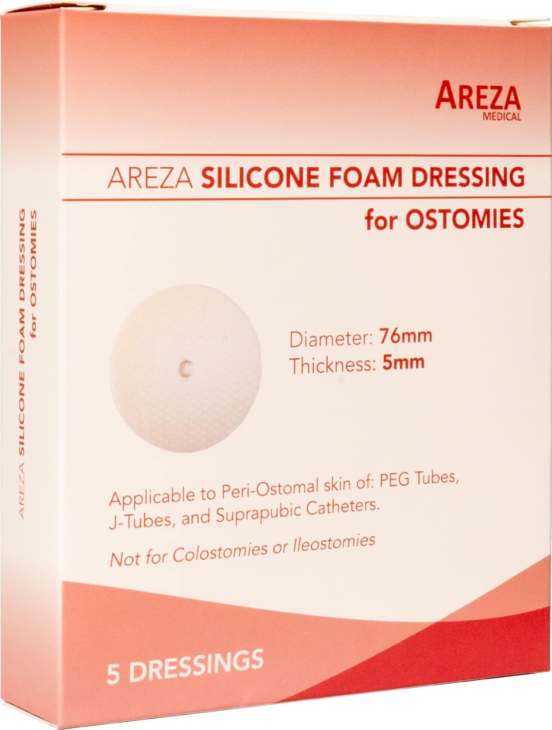 Ostomy Site Dressing: Silicone Foam (Round) May Help Secure Ostomy ...