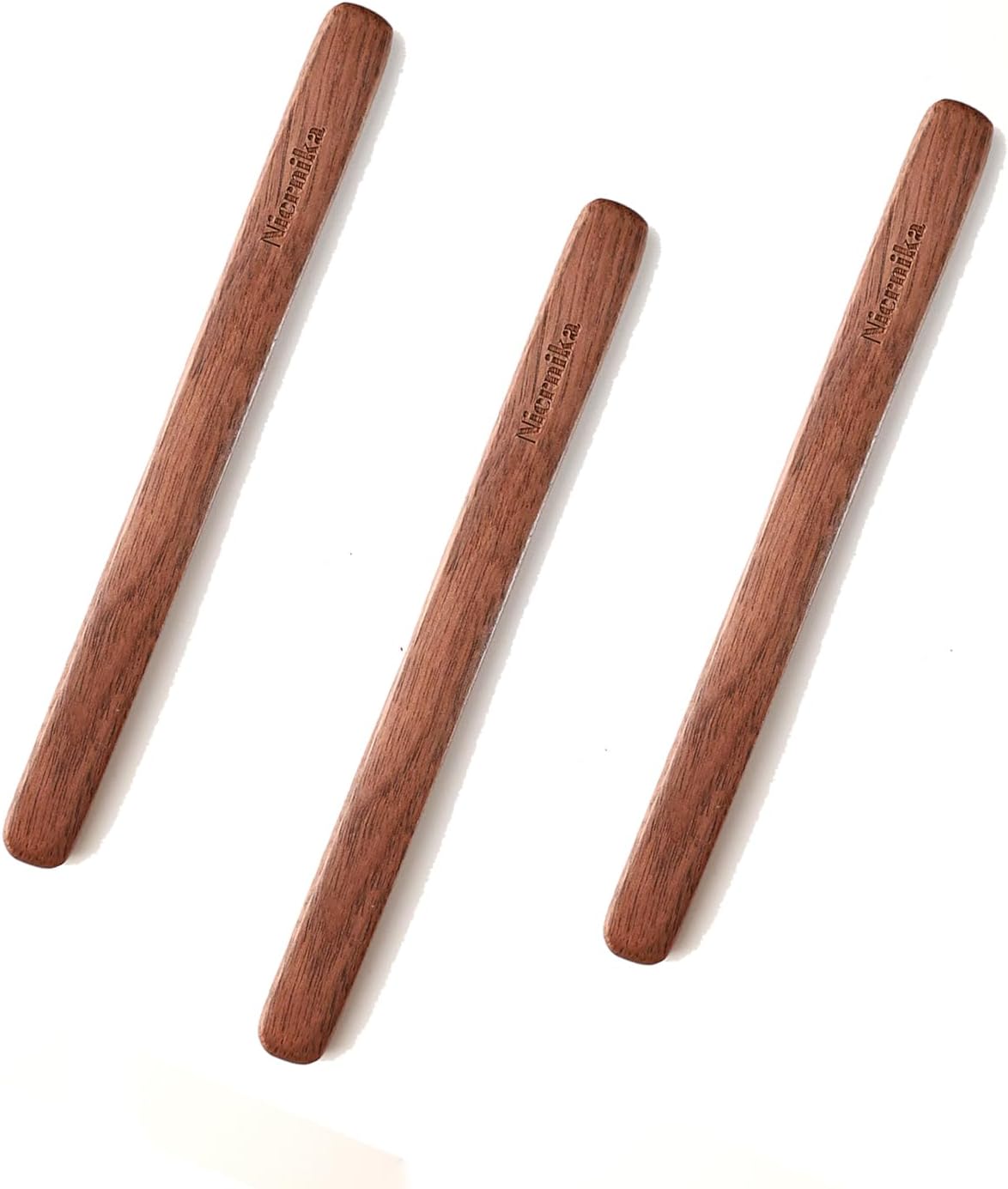 Amazon.com: NierNika Solid Black Walnut Wood 3Pcs 6" Coffee Stirrers ...