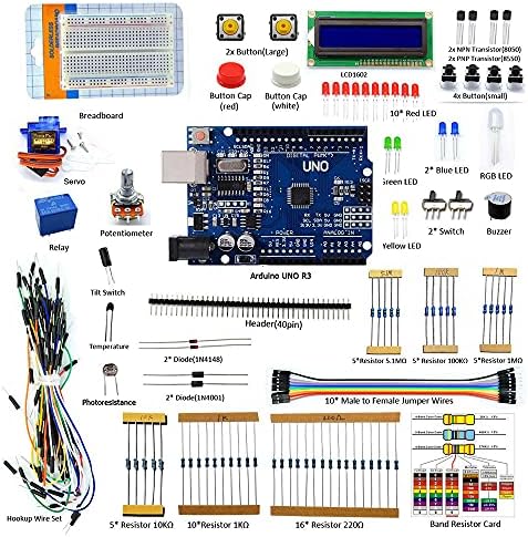 Electronics Project LCD1602 Beginners Starter Kit for Compatible with Arduino Smd UNO R3 ...