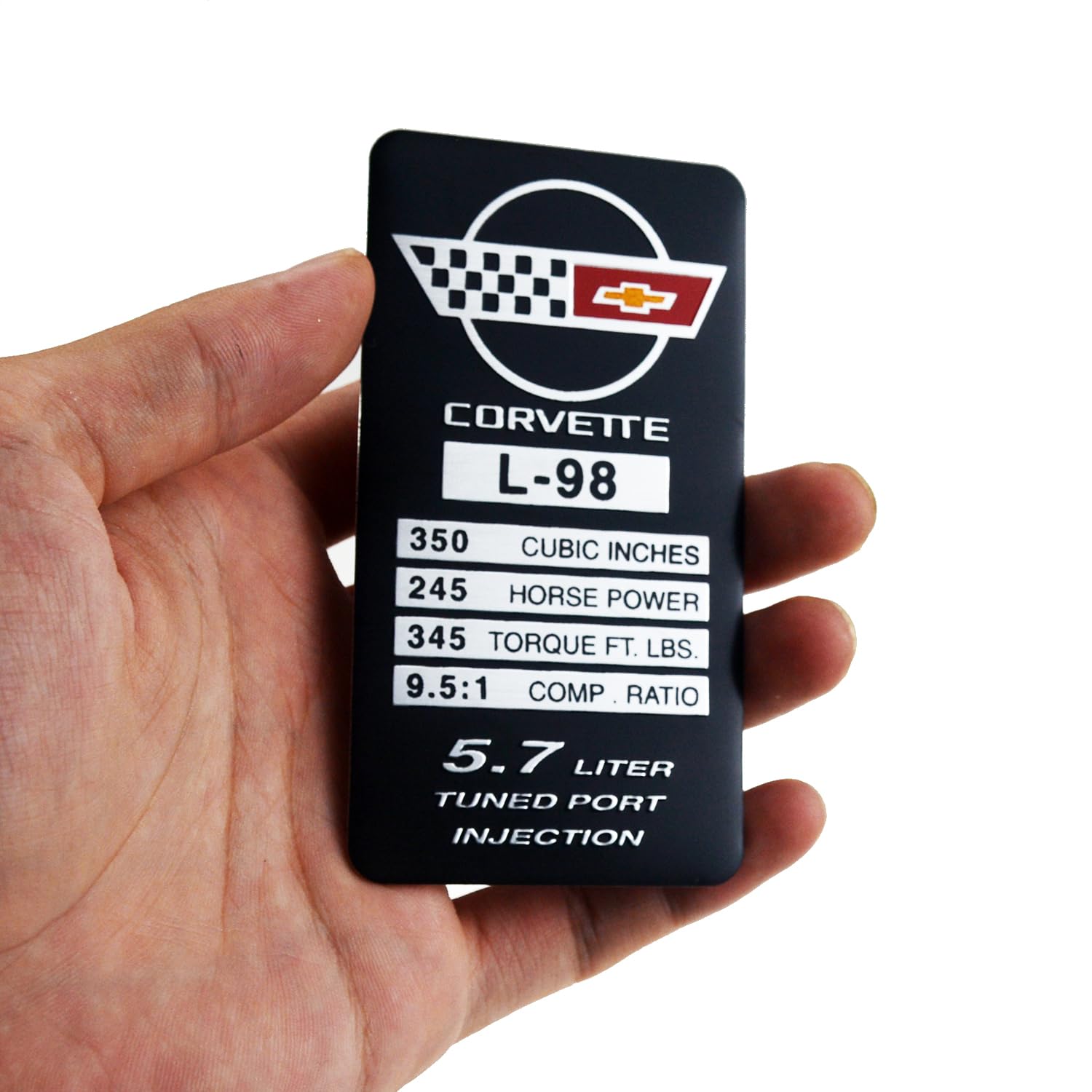 Amazon.com: 1Pc C4 Corvette 1990 L98 Engine ID Spec Metal Data Plate Emblem 3D Badge Nameplate ...