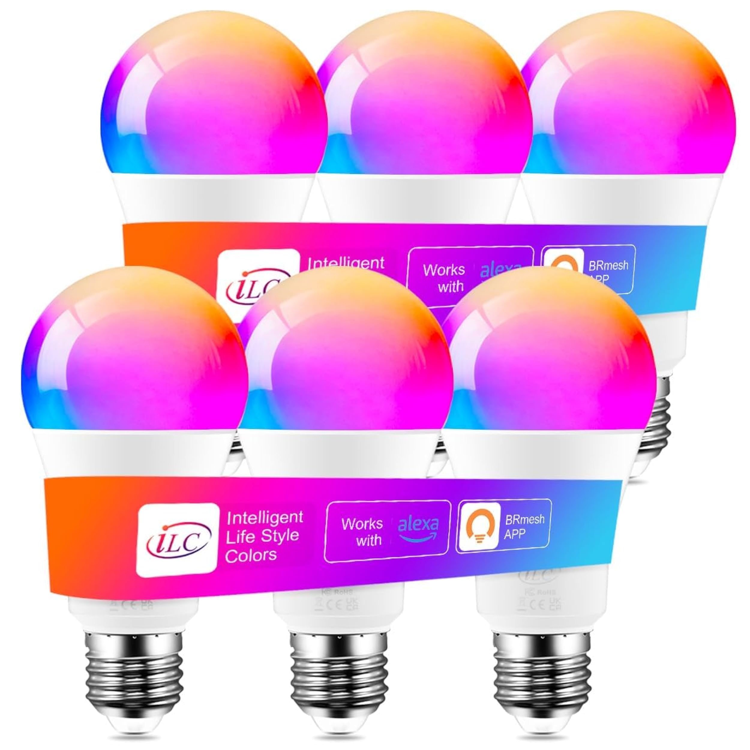 Snapklik.com : ILC Alexa Light Bulbs (120 Watt Equivalent) Smart Light Bulbs Compatible