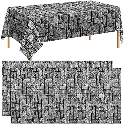 Amazon.com: PHOGARY 2 PCS Brick Tablecloth, Party Wall Backdrop, Stone ...