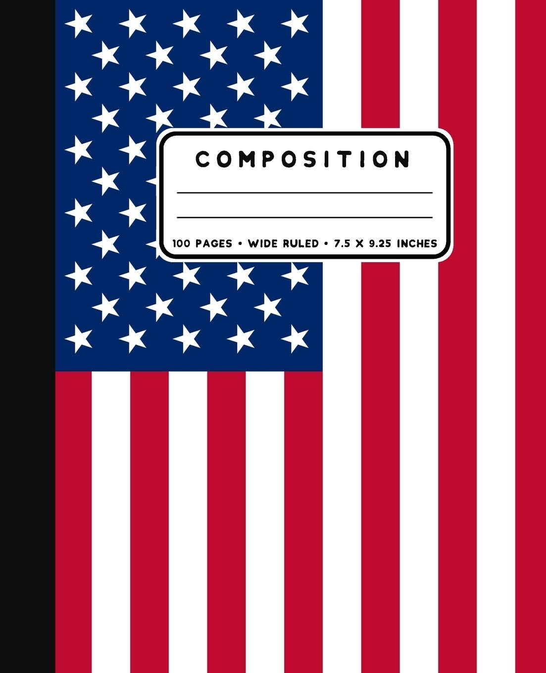 Composition: American Flag Notebook Wide Ruled at 7.5 x 9.25 Inches ...