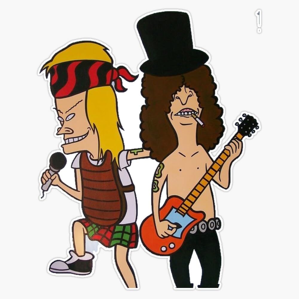 Amazon.com: GNR Axl Rose & Slash Bumper Sticker Vinyl Decal 5" : Sports ...