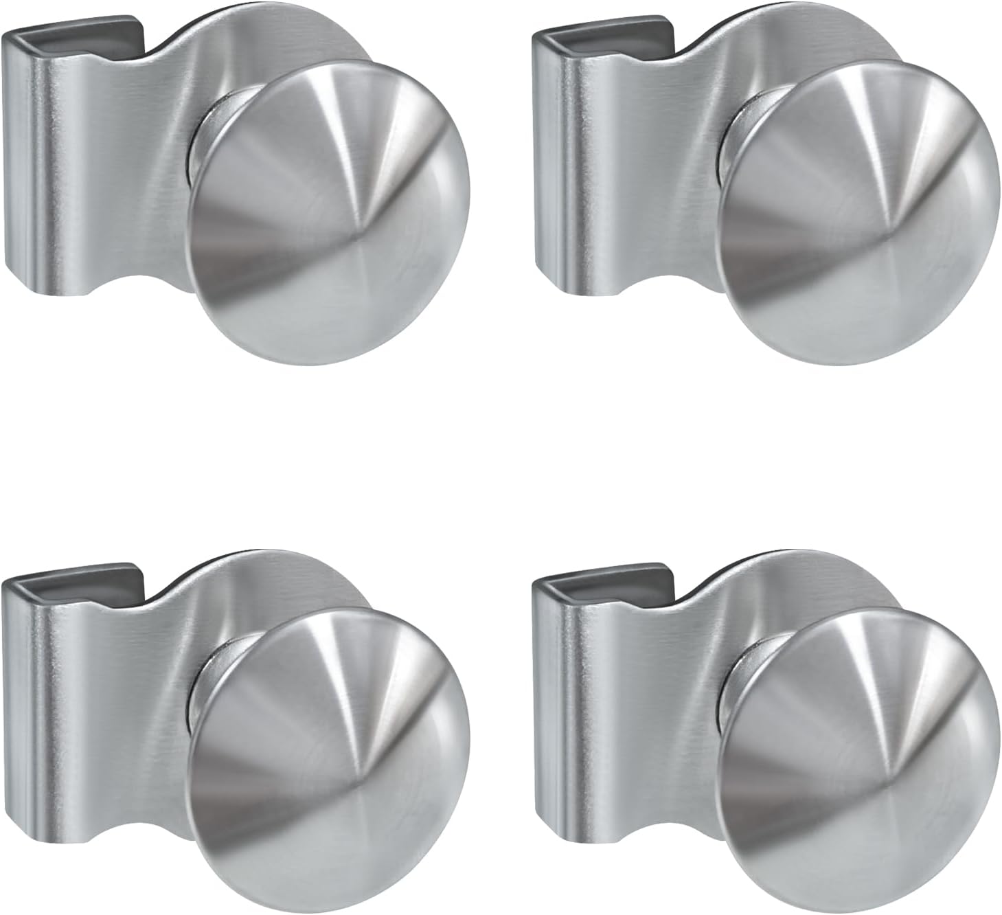 Pastlla 4 Pcs Glass Door Clip Pull Handle Stainless Steel No Drilling ...