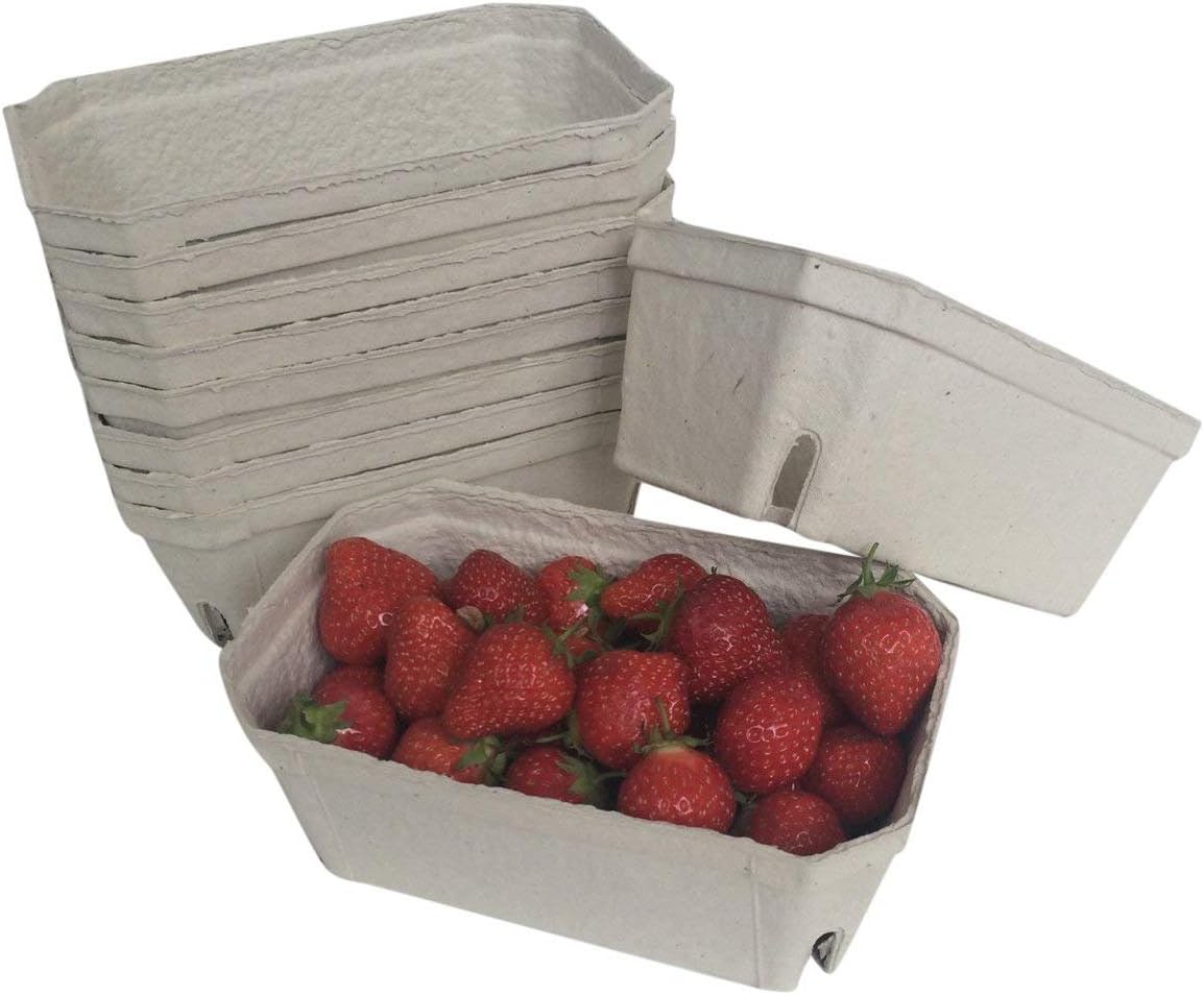 Nutley's Biodegradeable Fibre Fruit Punnets (100, 500g) : Amazon.co.uk ...