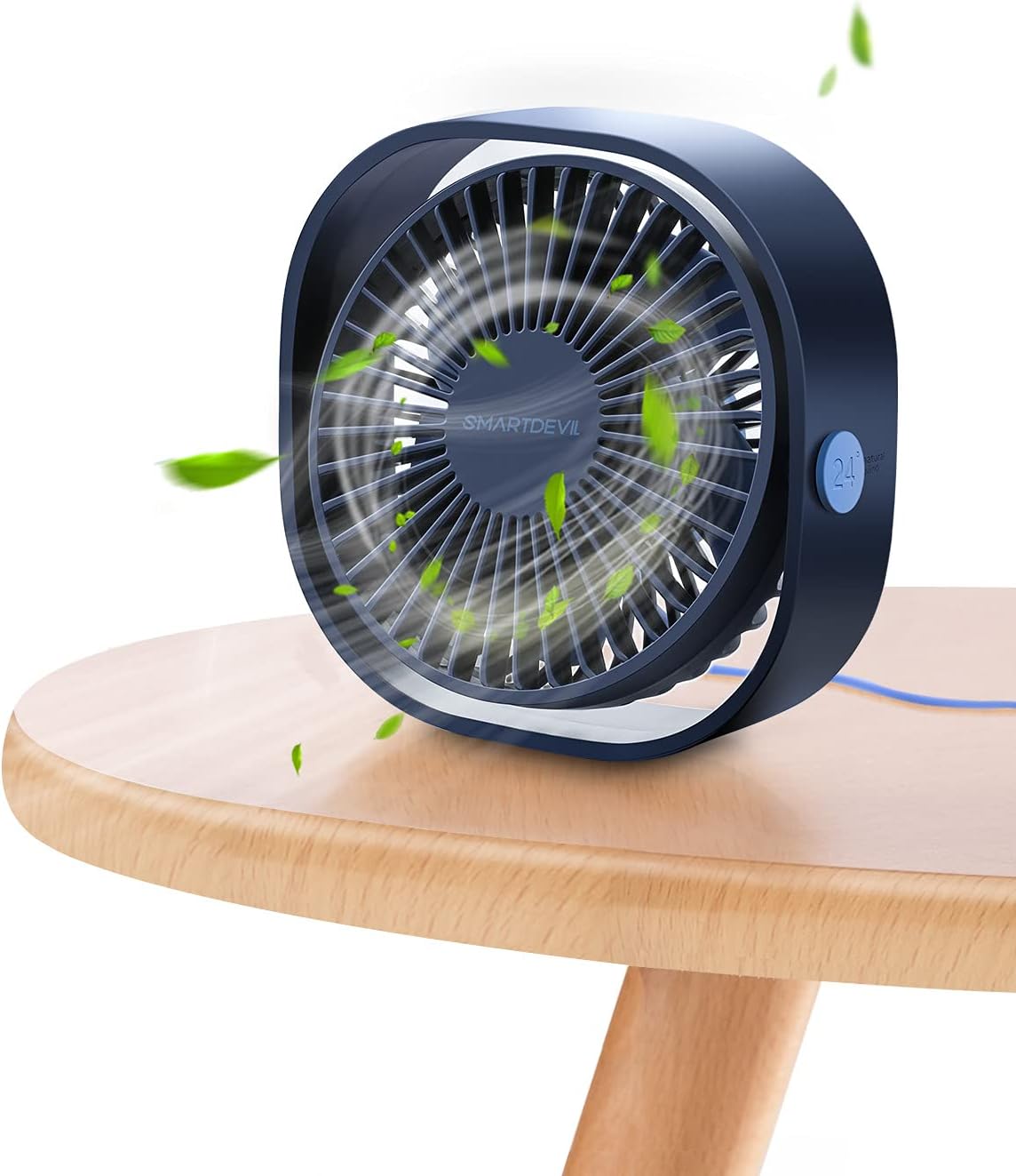 SmartDevil Small Personal USB Desk Fan,3 Speeds Portable Desktop Table ...