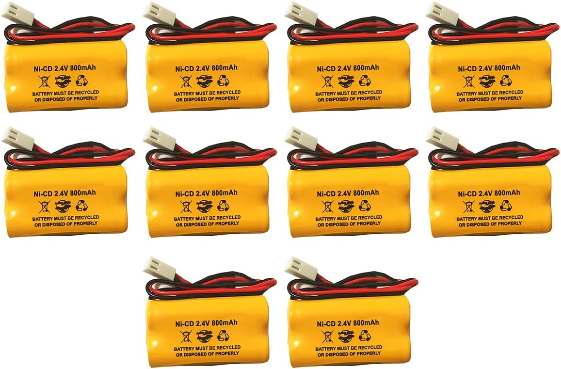 Amazon.com: (10 Pack) 2.4v 800mah 100003A097 100-003-A093 100-003-A095 ...