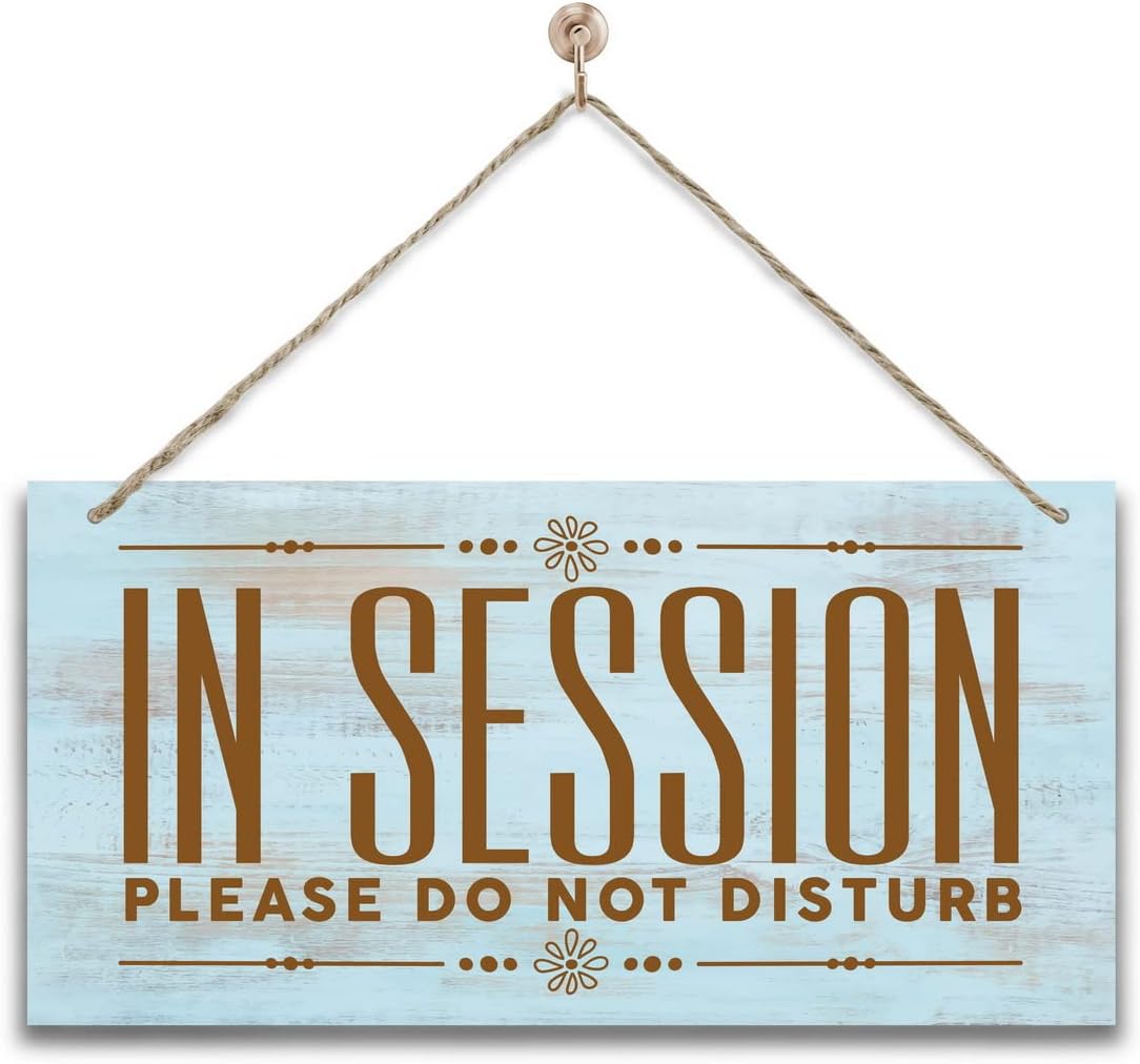 Amazon.com: Stockroom Plus Hanging Door Sign for Therapist, Quiet ...