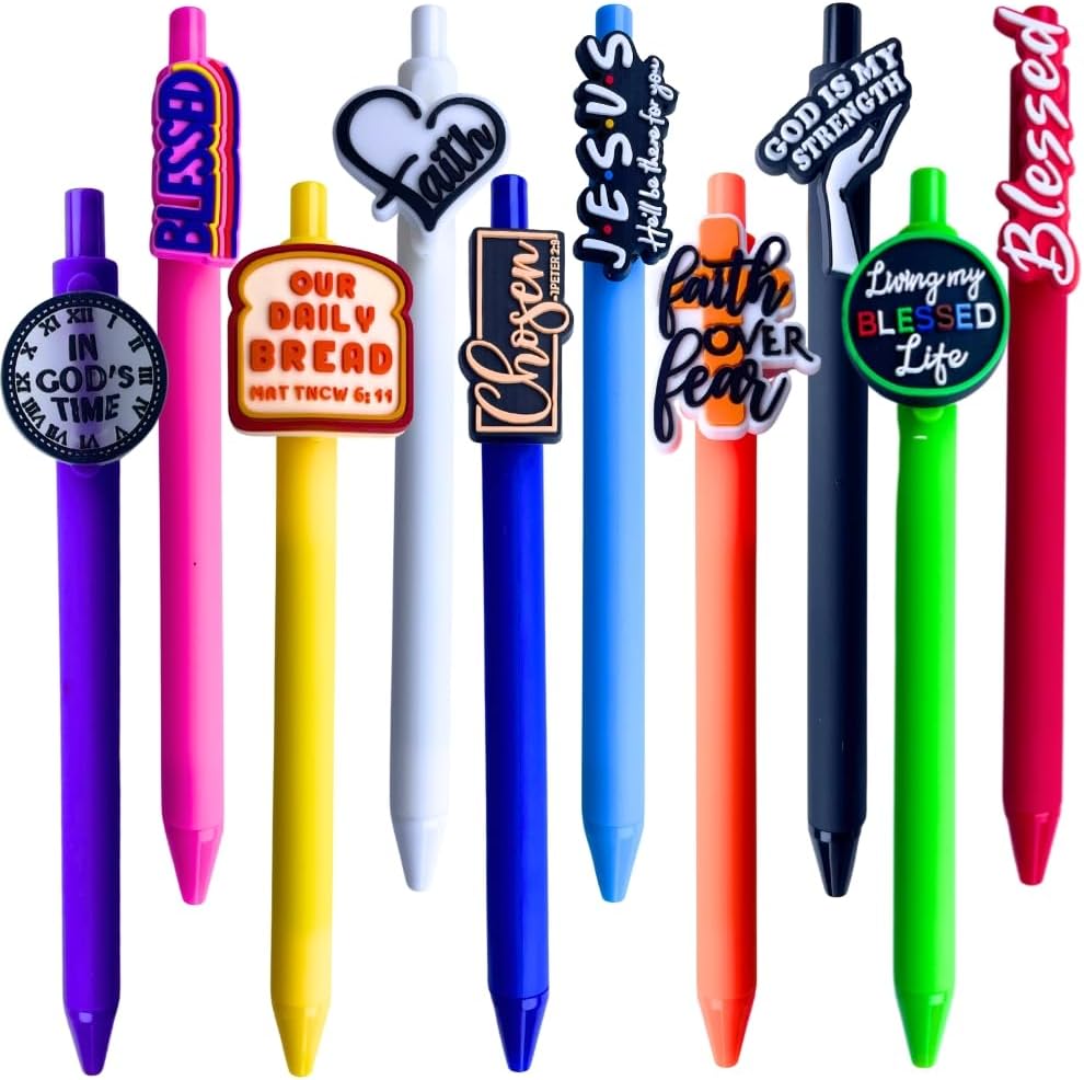 Amazon.com : Geyee 7 Pcs Inspirational Pens glitter Motivational Quotes ...
