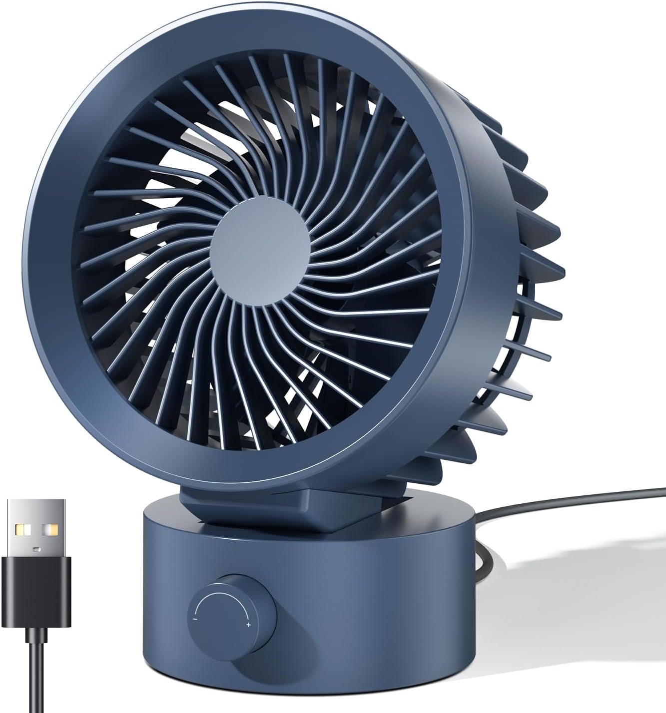 Amazon.com: KinYiLO Small USB Desk Fan, Stepless Speed Control Mini Fan ...