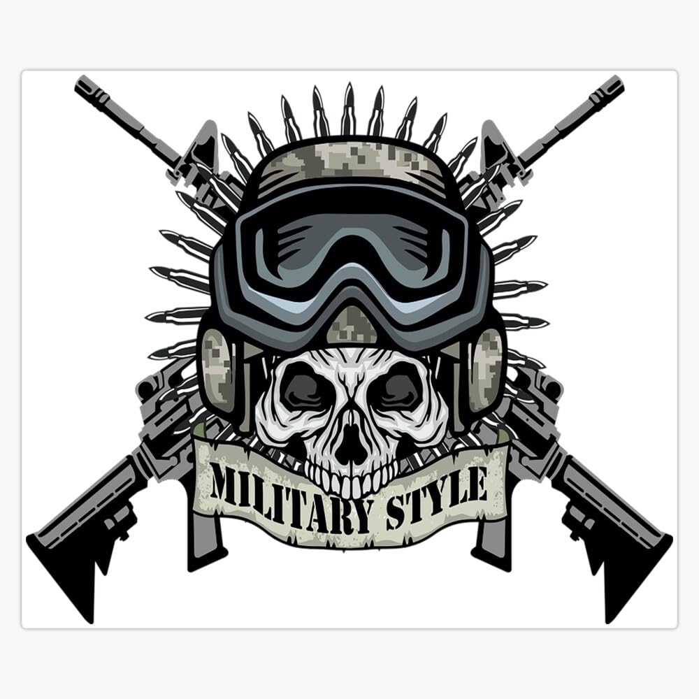 Military Skull Stickers