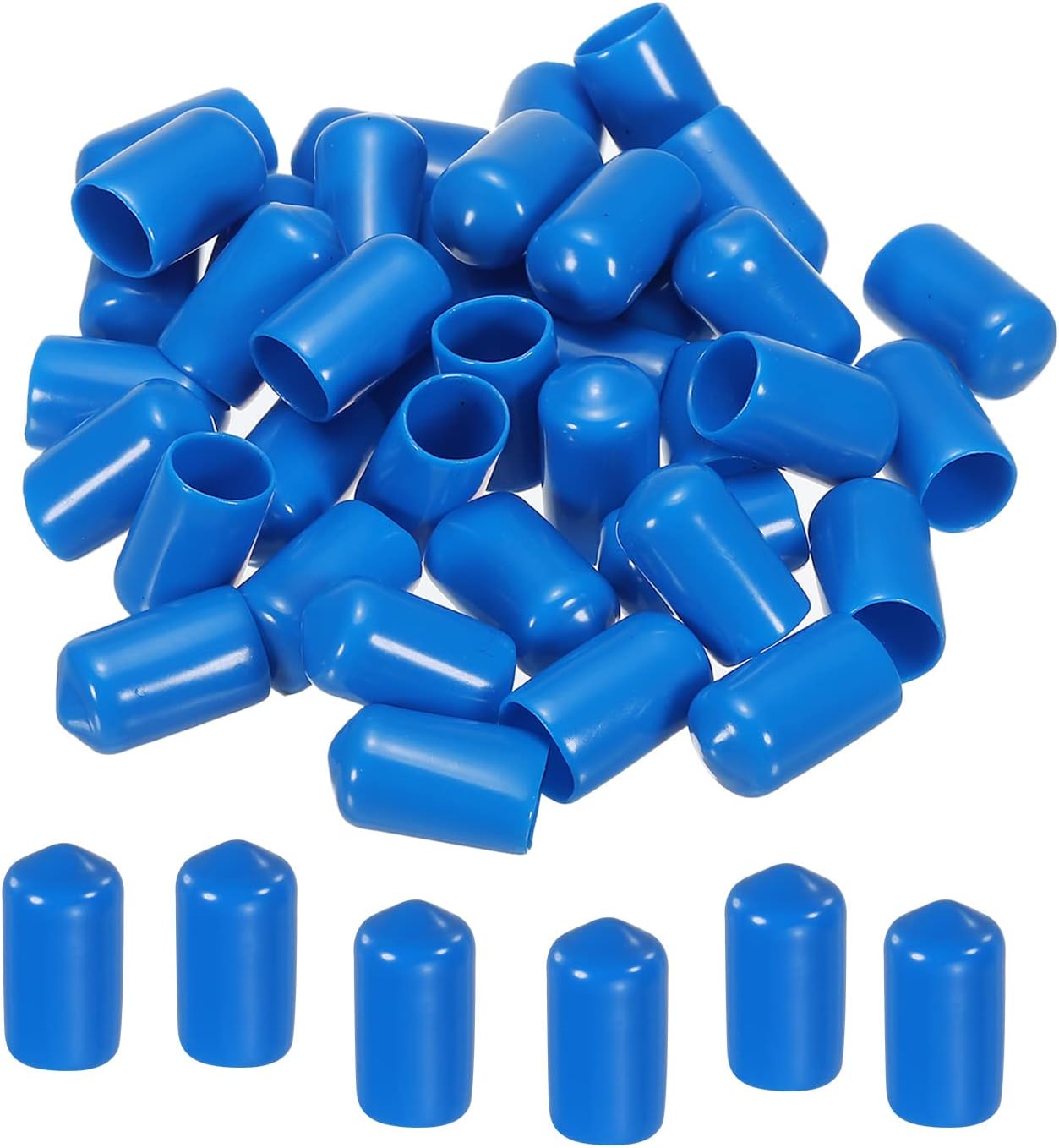 MECCANIXITY 20pcs Rubber End Caps Cover 1/2 Inch Vinyl Screw Thread ...