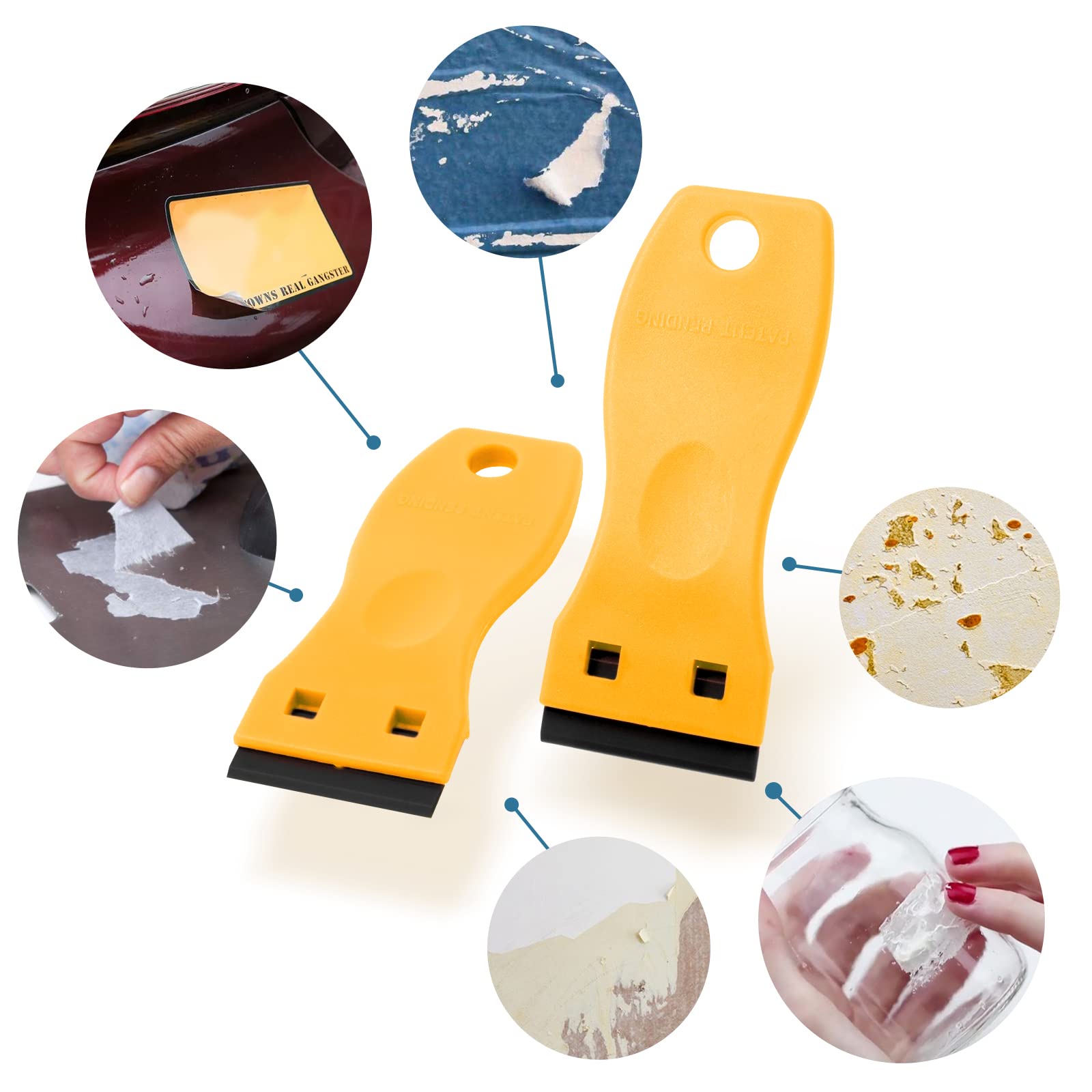 Snapklik.com : FOSHIO 20PCS Yellow Plastic Razor Blade Scraper Tool For ...