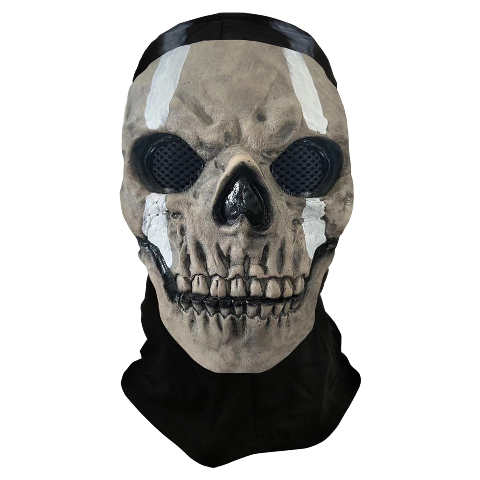 Amazon.com: Halloween Ghost Skull Mask: Scary Skeleton Full Face Mask ...