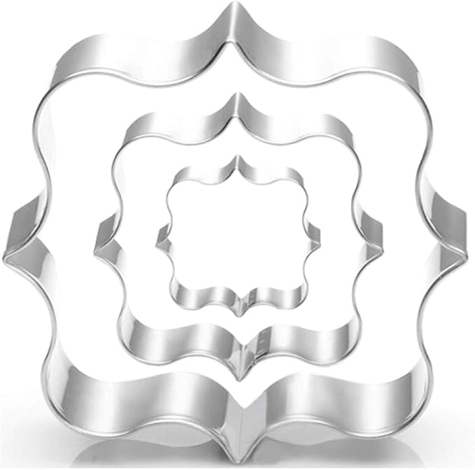 Amazon.com: WJSYSHOP 3 Piece Square Plaque Frame Cookie Cutter: Home ...