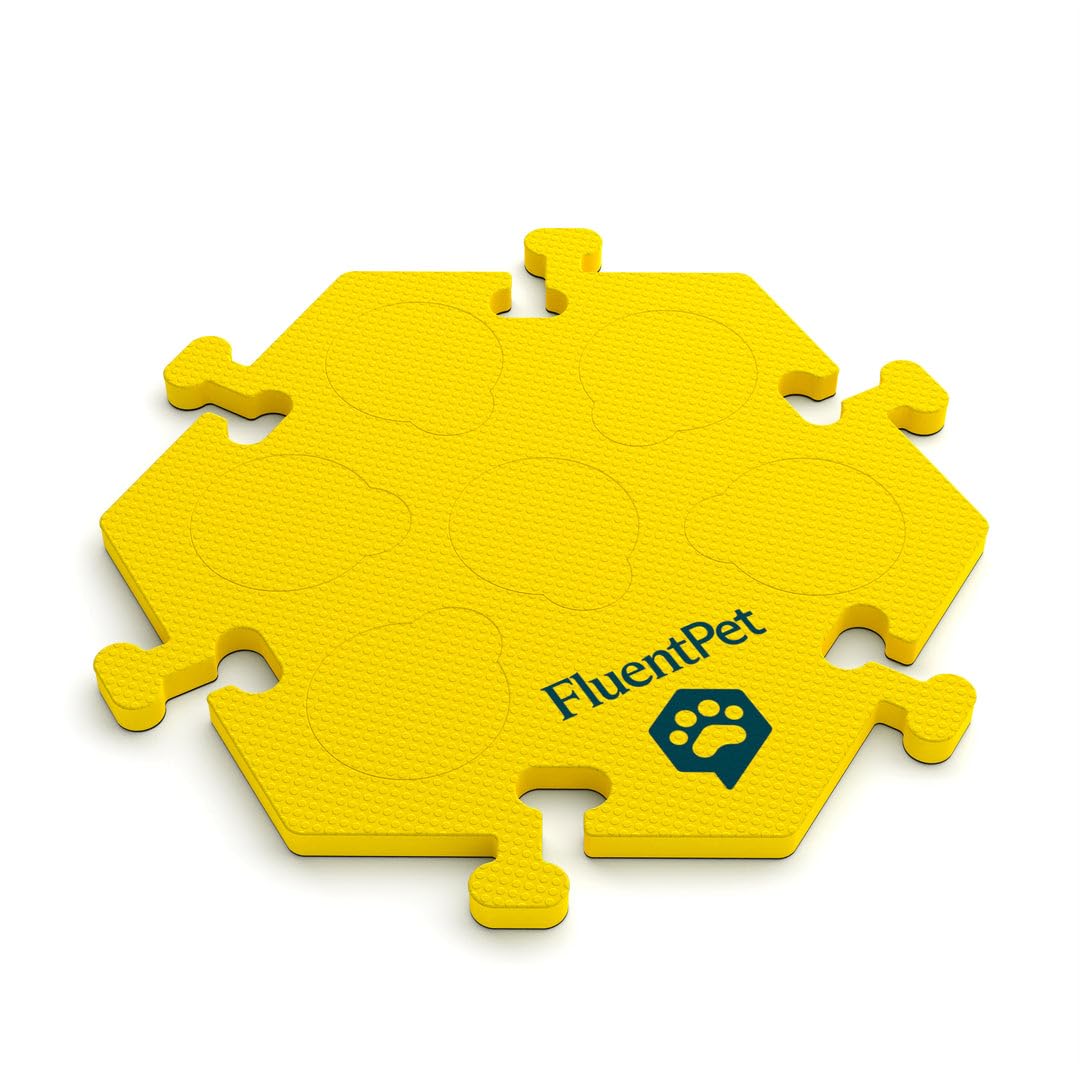 Amazon.com : FluentPet HexTile - Yellow | Accessory Dog and Cat Button Learning Kits | Can Hold ...