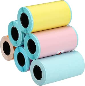 Amazon.com : PATIKIL Thermal Paper Refill, 6 Rolls 57x30mm Adhesive ...