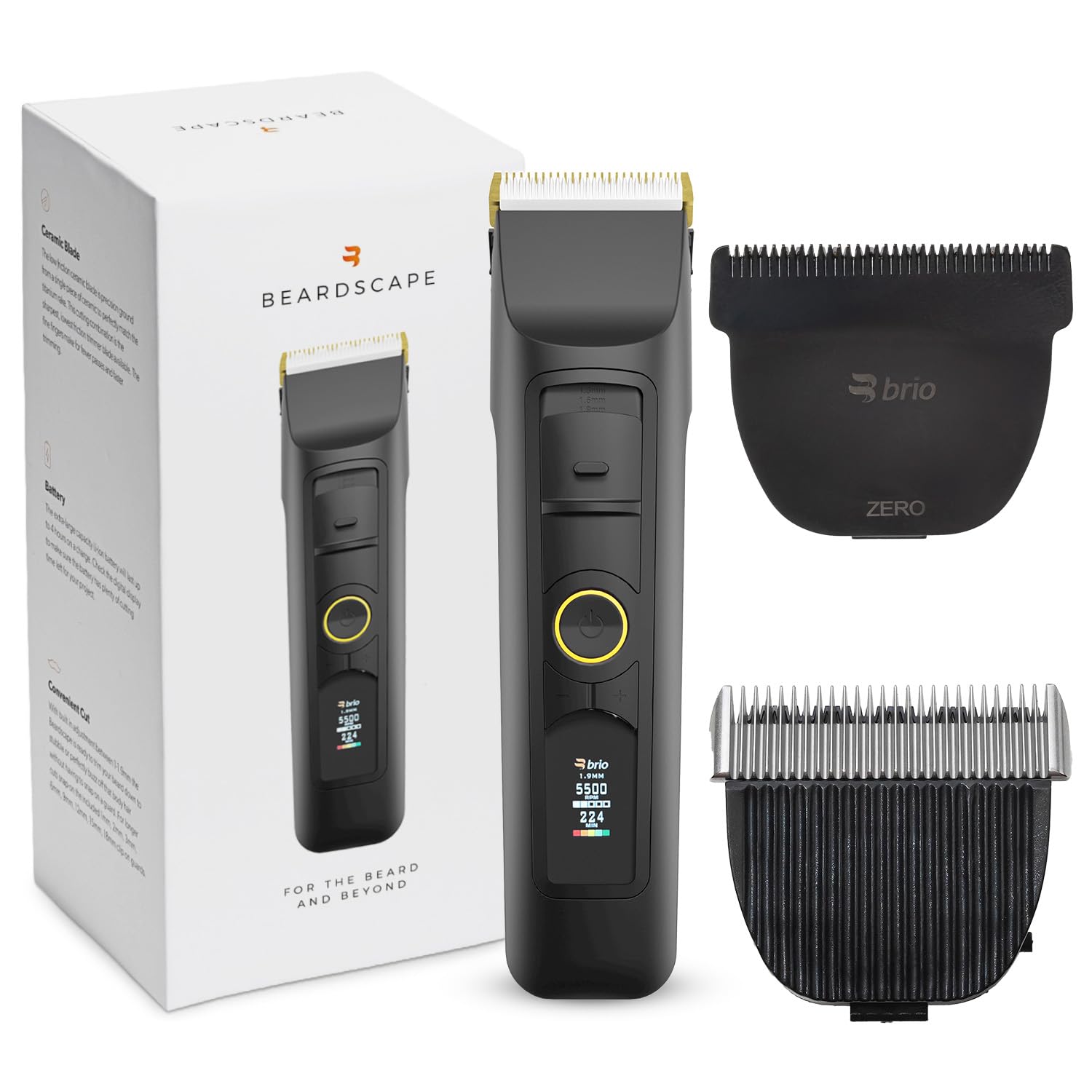 Amazon.com: Brio Beardscape V2 Black Bundled with Zero Blade & Body ...