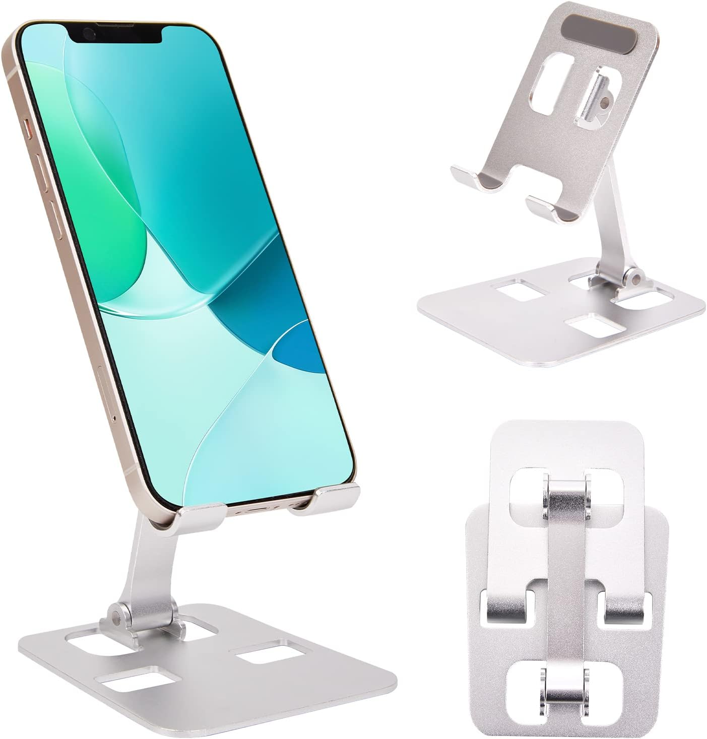Amazon.com: Adjustable Cell Phone Stands for Desk, Aluminum Folding ...