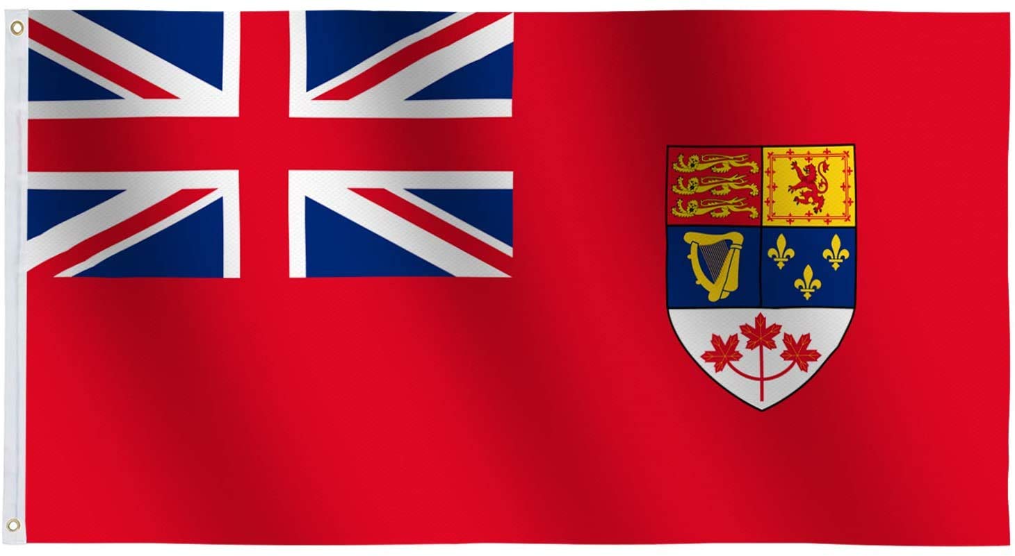 Rhungift Old Canada Red Ensign Flag | Quadruple Stitched Fly Ends ...