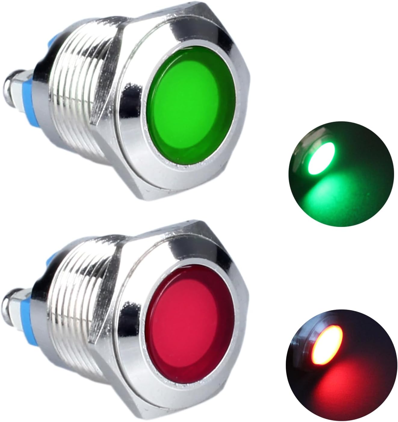 Amazon.com: DMWD 2Pcs 16mm 12V-24V 15mA Energy Saving LED Indicator ...