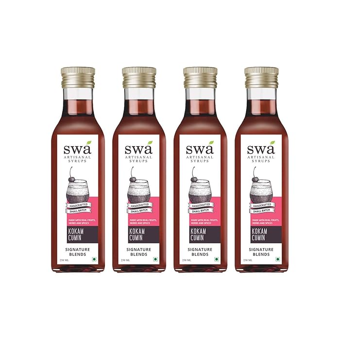 Buy Swa Artisanal Syrups - Kokam Cumin, 100% Natural, Pack of 4, Makes ...