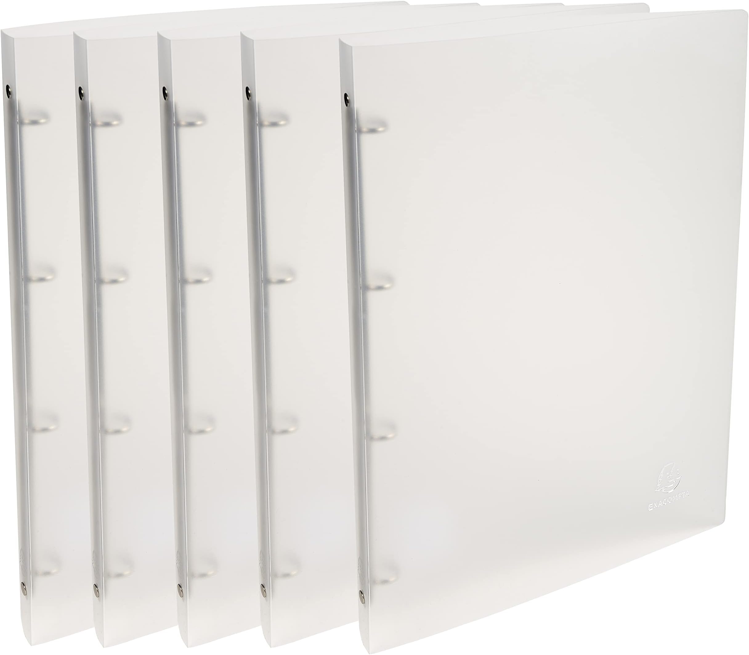 Exacompta - Ref. 511944E - Box of 5 flexible PP Crystal binders - 4 ...