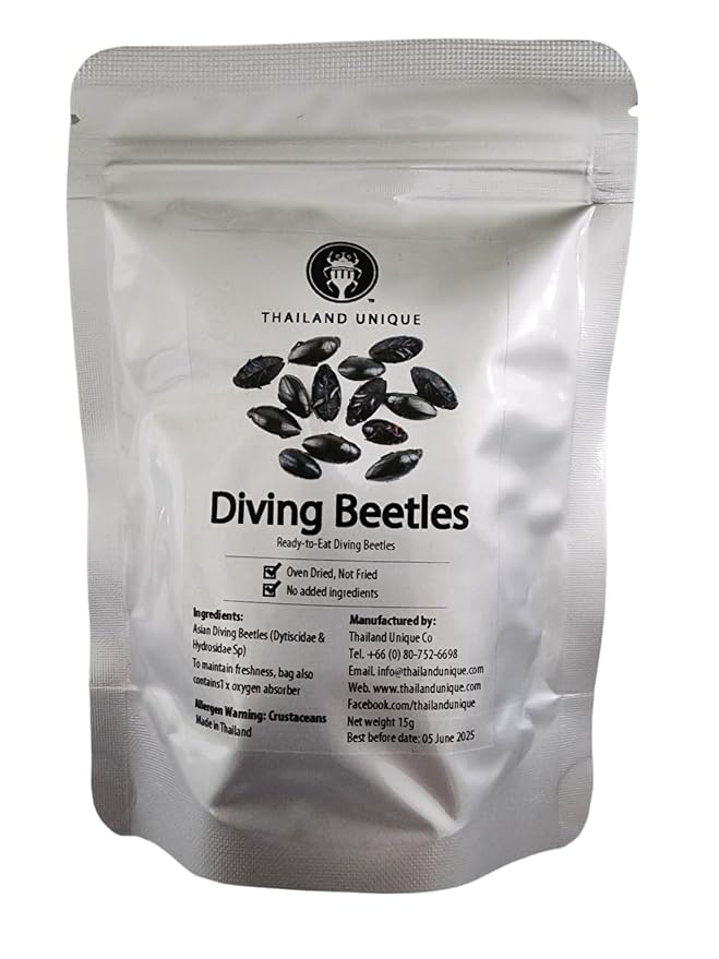 Amazon.com : Thailand Unique Diving Beetles Salted - 15 Gram Bag of ...