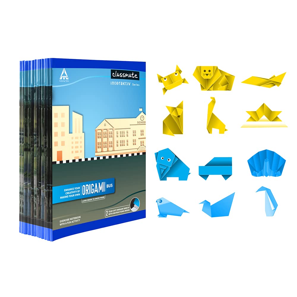 Classmate Origami Notebooks - Single Line, 168 Pages, 240 mm x 180 mm ...
