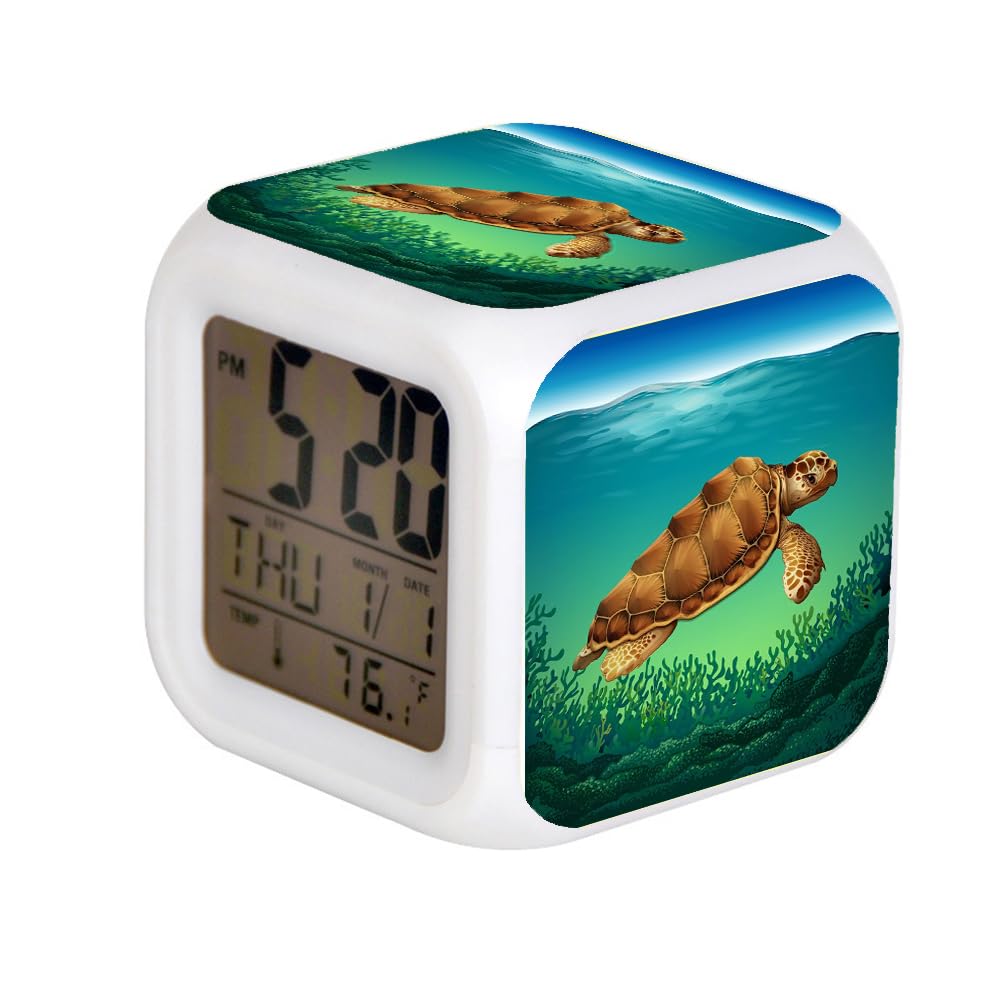 Amazon.com: 7 Color Change LED Digital Alarm Clock with Date Alarm ...