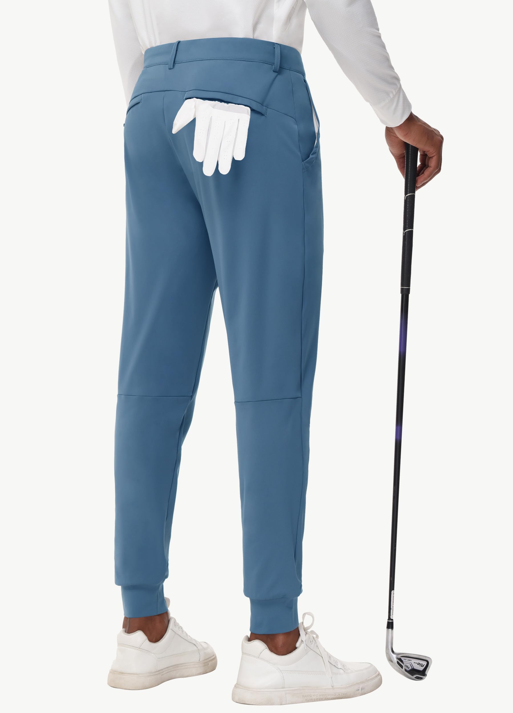 Snapklik.com : Mens Golf Joggers Pants Belt Loops Slim Fit Stretchy ...