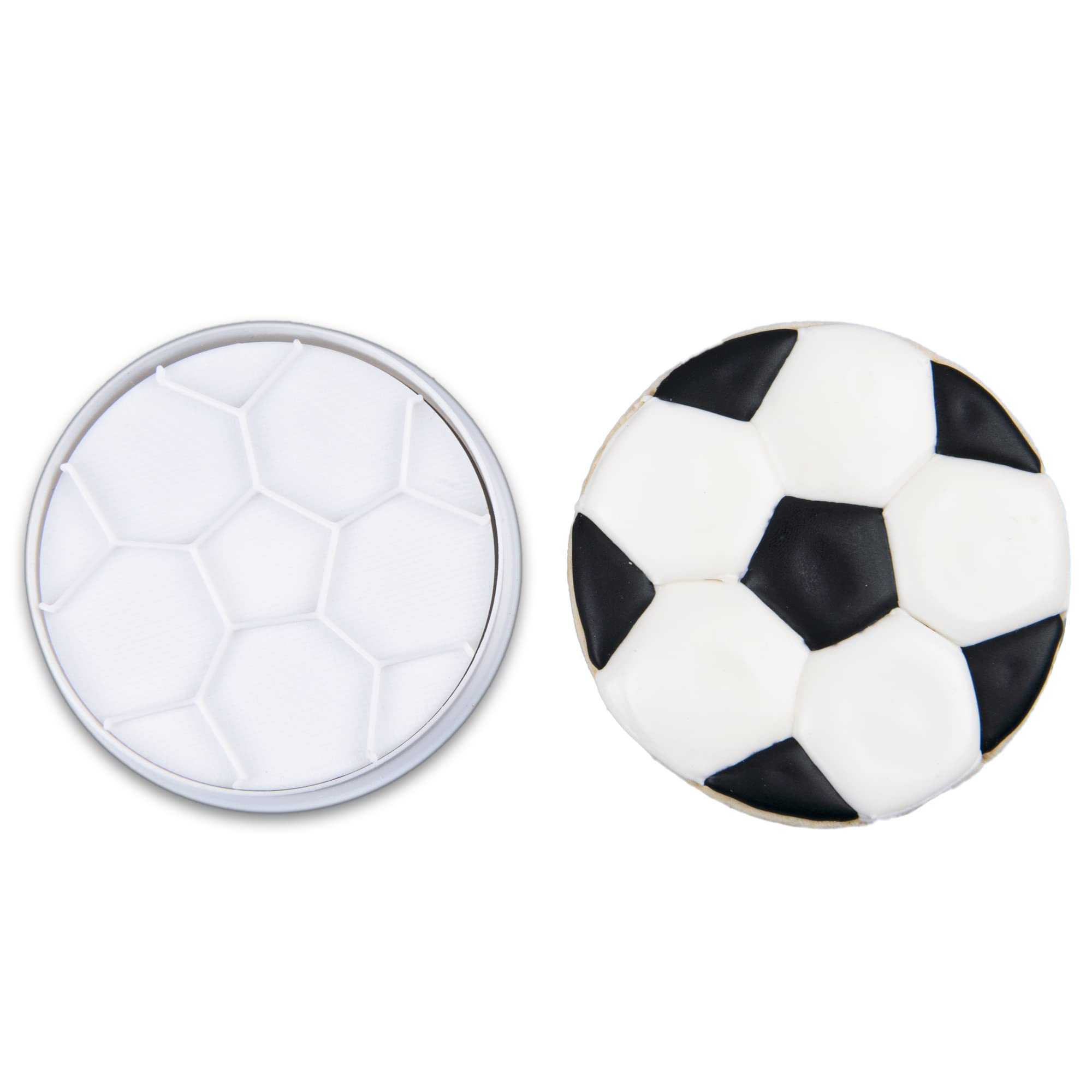 Amazon.com: Mostop Soccer Cookie Cutter with Stampers, 3D Sports Cookie ...