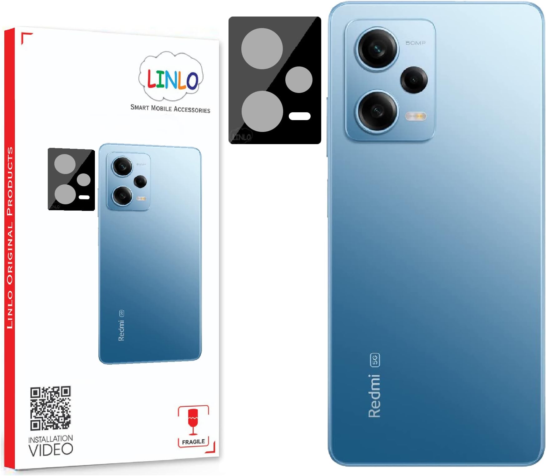 ZARALA Camera Lens Protector Tempered Glass Compatible with Redmi 12 5G ...