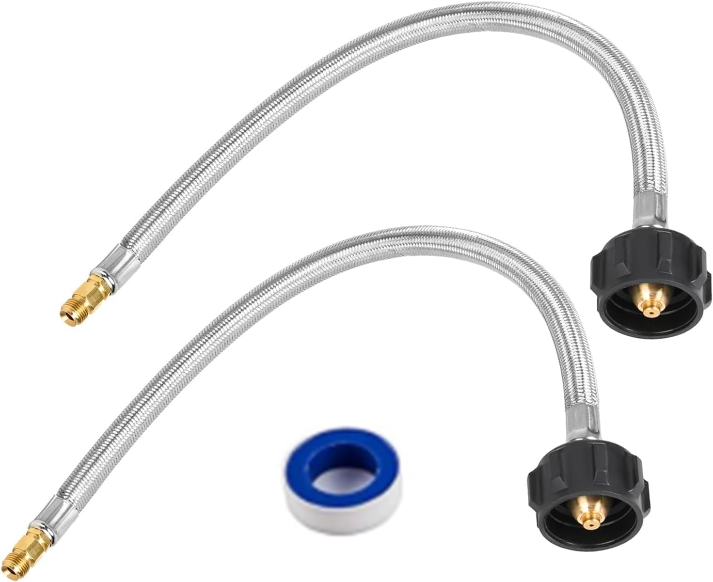 Amazon.com : 2 PCS 20" RV Propane Hose 1/4" Inverted Male Flare ...