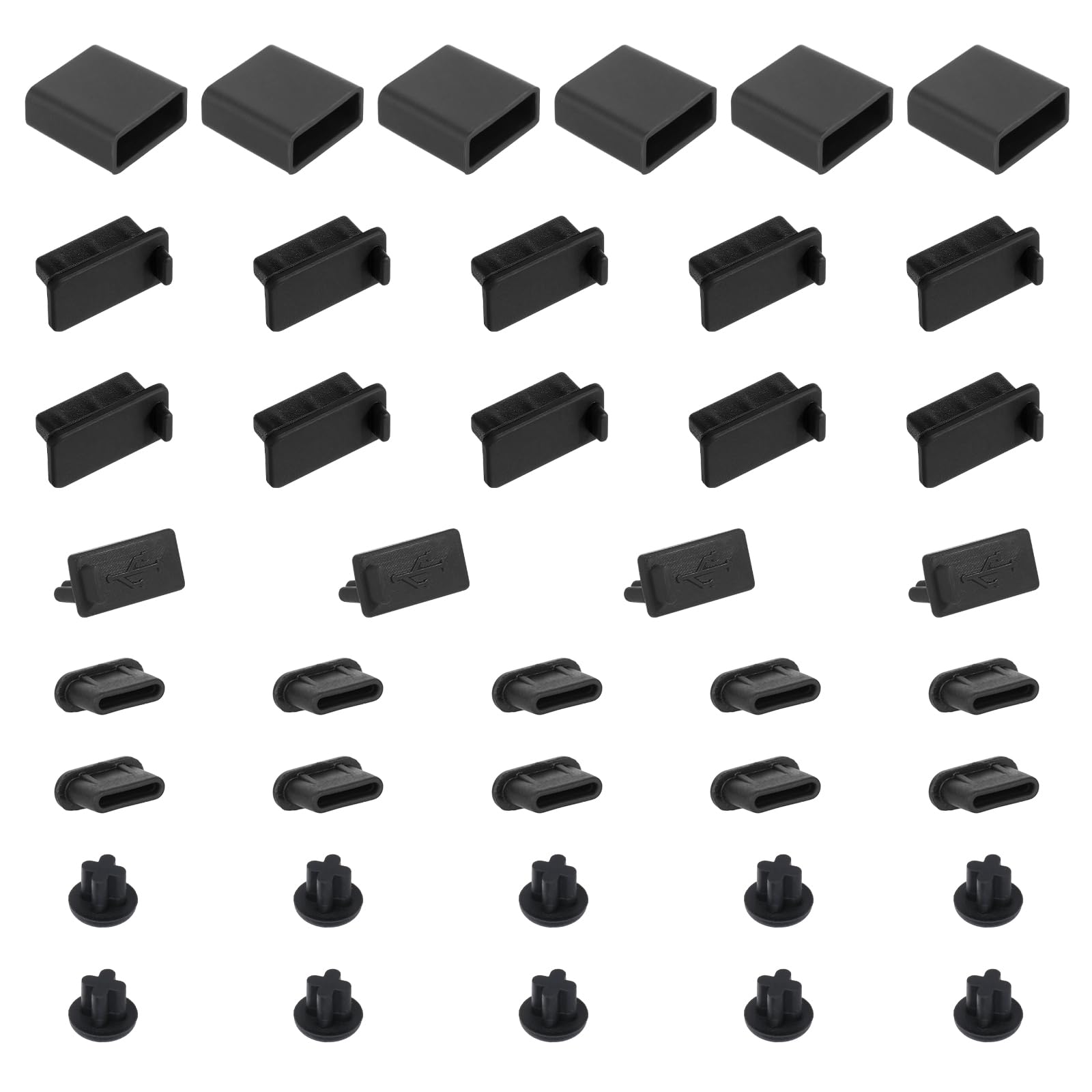 Amazon.com: Bewudy 40 PCS 5 Types USB Anti Dust Cover Plugs, USB Type-C ...