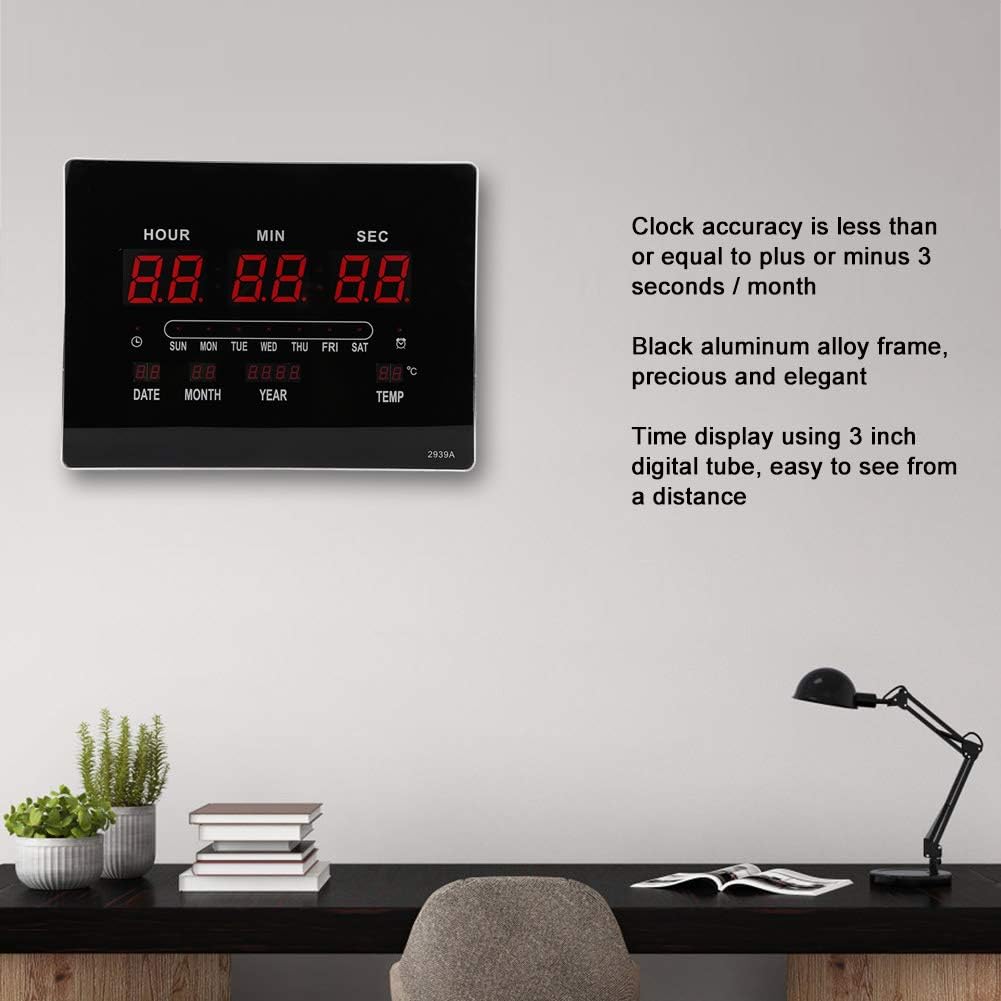 Digital Clock Large Display LED Electric Alarm Clocks with Indoor ...