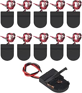 10pcs CR2032 Battery Holder 1x 3V Coin Cell Battery Socket Holder Case ...