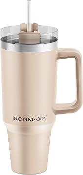 IronMaxx Cup mit Griff Edelstahl Isolierbecher