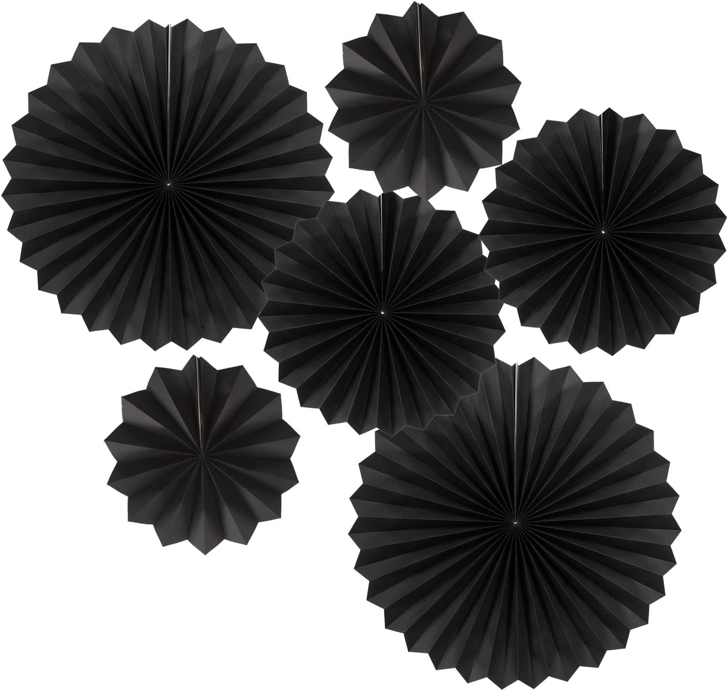 Amazon.com: Gold Round Party Hanging Paper Fans Decorations Set, Pack ...