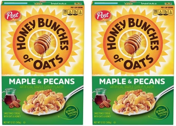 Amazon.com: Honey Bunches of Oats Maple Pecan, Heart Healthy, Low Fat ...