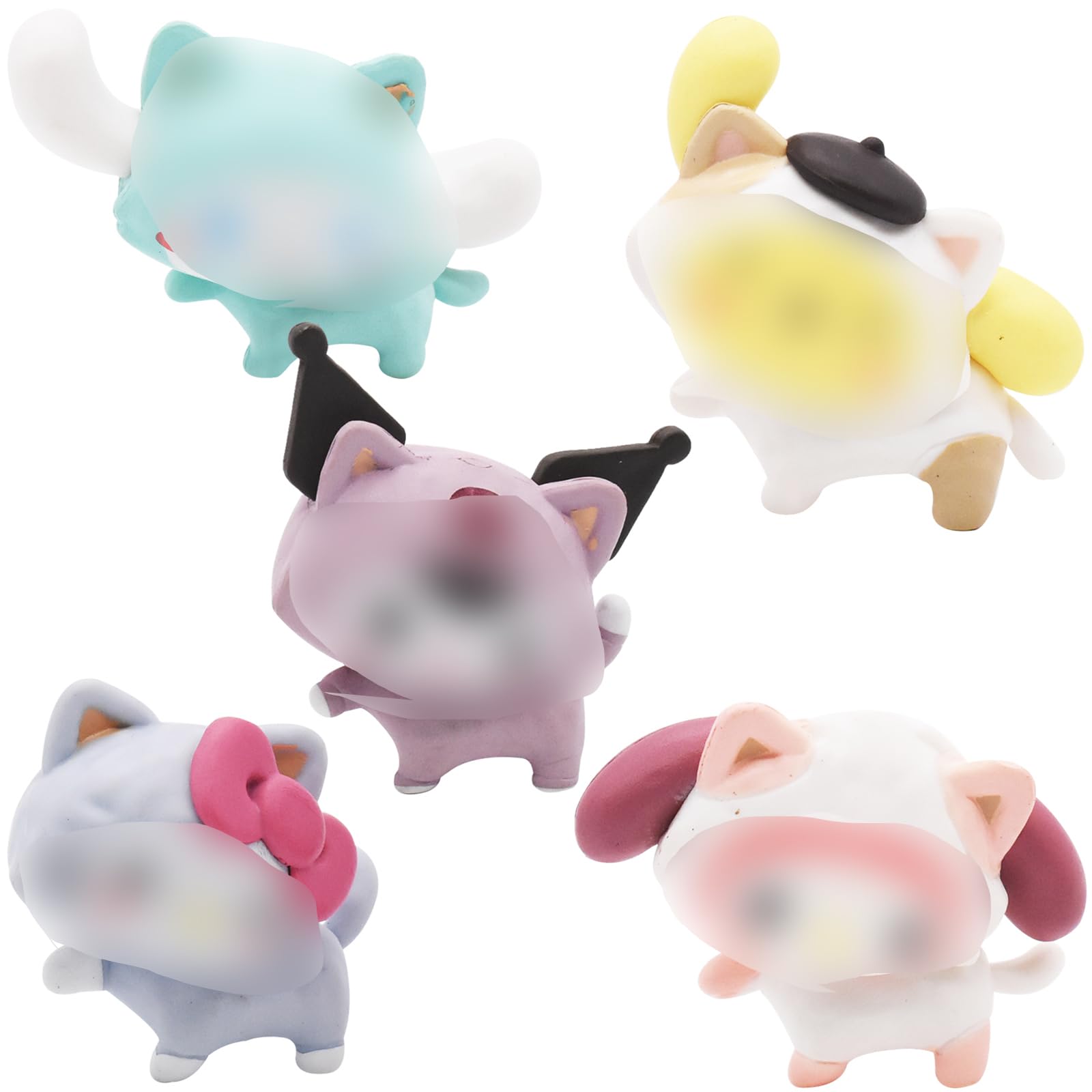 Buy Kuromi Figures Sanrio Lovely Action Figures PVC Model Cake Toppers ...