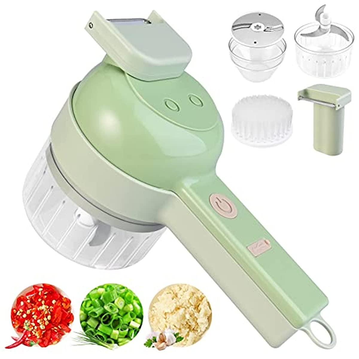IMPOTECH 4 in 1 Portable Electric Vegetable Cutter Set, Multifunction ...