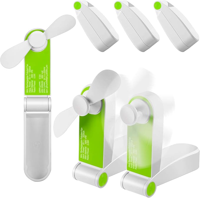 Amazon.com: 3 Pack Portable Pocket Handheld Fans Mini Foldable Personal ...