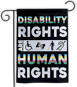 Amazon.com : MAIANEY (12"x18") Disability Rights Are Human Rights Flag ...
