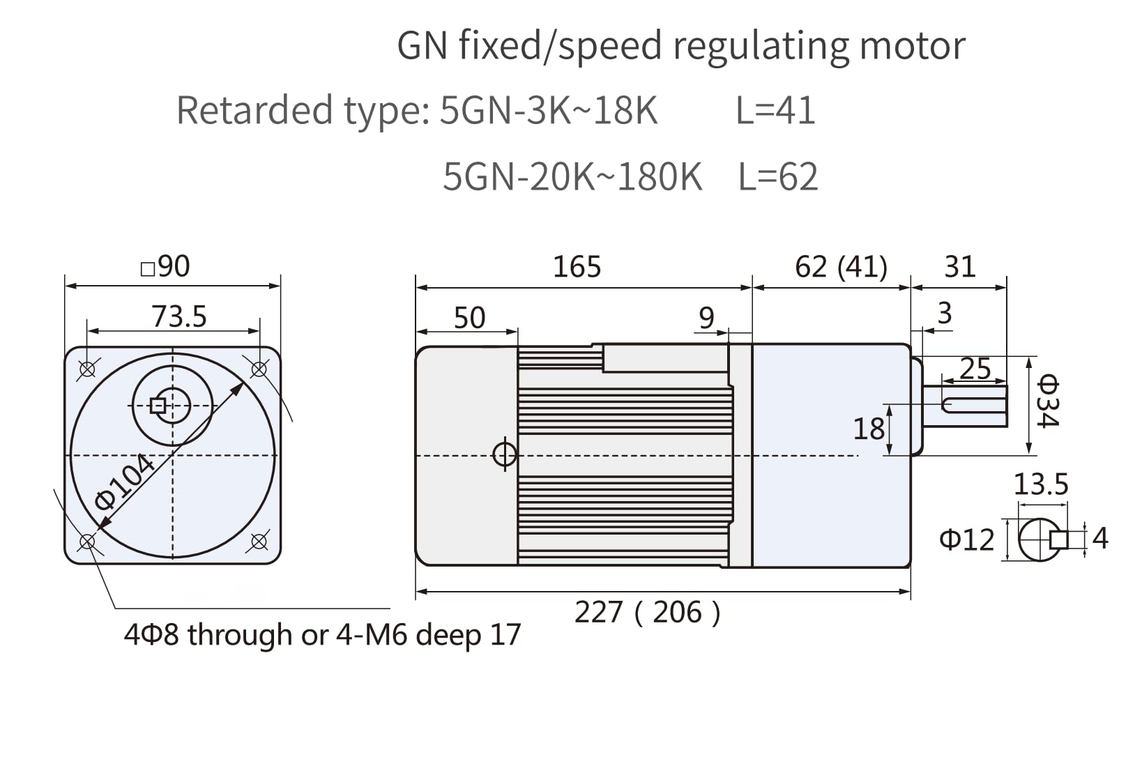 Variable Speed Motor With Controller 90W With Speed Controller - 0 ...